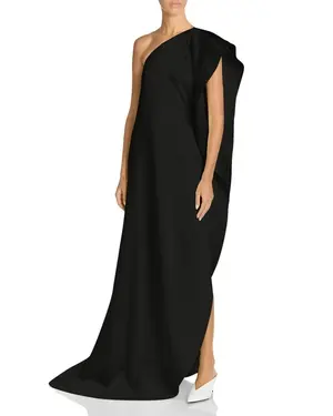Stella McCartney Envers Satin Asymmetrical Dress