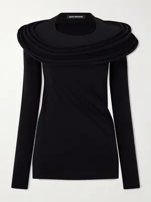 Junya Watanabe Stretch-jersey Blouse - Black