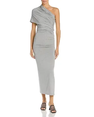 Stella McCartney One Shoulder Draped Maxi Dress
