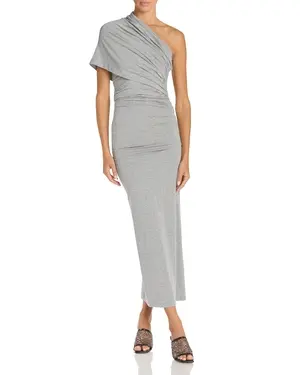 Stella McCartney One Shoulder Draped Maxi Dress