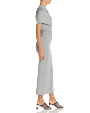 Stella McCartney One Shoulder Draped Maxi Dress