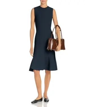 Stella McCartney Sleeveless Peplum Sheath Dress - Navy