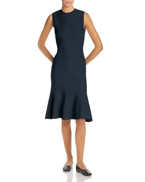 Stella McCartney Sleeveless Peplum Sheath Dress - Navy