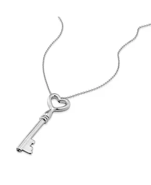 ORADINA Sterling Key Pendant Necklace