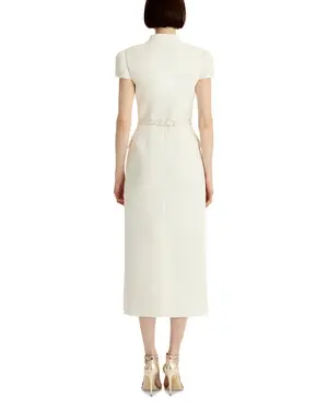 Oscar De La Renta Textured Wool Dress - Ivory