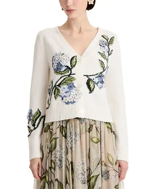 Oscar De La Renta V Neck Cardigans For Women