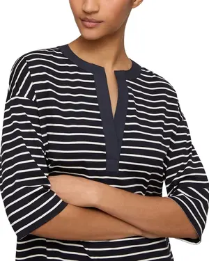 Lafayette 148 New York Split Collar Tunic Dress
