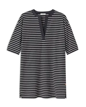 Lafayette 148 New York Split Collar Tunic Dress