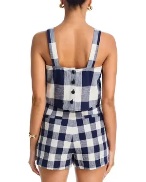 NOBODY'S CHILD Pippa Top Gingham Print
