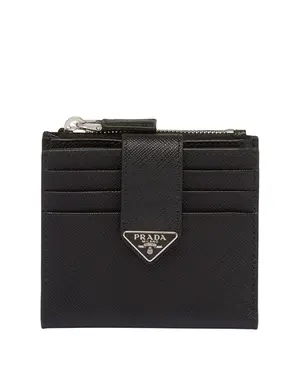 Prada Saffiano Leather Card Holder - Black