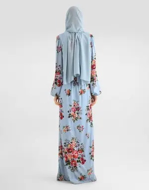 Dolce & Gabbana Flower Bouquet-print Charmeuse Dress - Multicolor