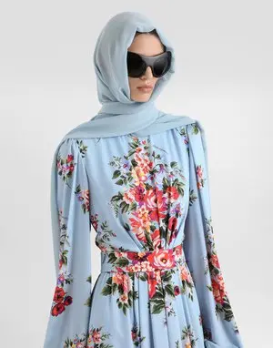 Dolce & Gabbana Flower Bouquet-print Charmeuse Dress - Multicolor