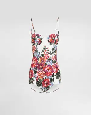Dolce & Gabbana Flower Bouquet-print Balconette One-piece Swimsuit - Multicolor