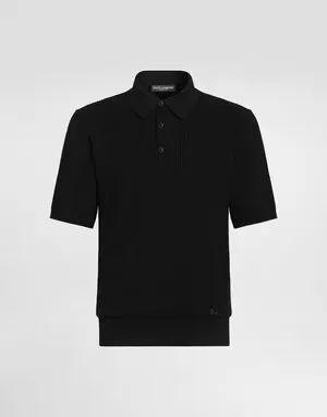 Dolce & Gabbana Micro-rib Cotton Polo Shirt