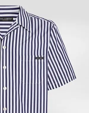 Dolce & Gabbana Hawaii Striped Poplin Shirt