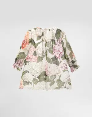 Dolce & Gabbana Hydrangea-print Chiffon Dress