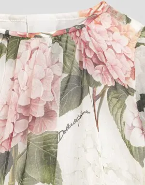 Dolce & Gabbana Hydrangea-print Chiffon Dress
