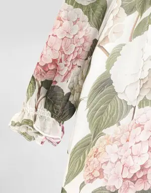 Dolce & Gabbana Hydrangea-print Chiffon Dress