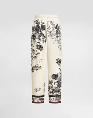Dolce & Gabbana Flower Bouquet-print Vanity Twill Trousers - Multicolor