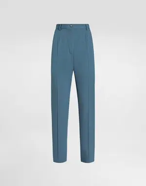 Dolce & Gabbana Wool Cigarette Trousers - Blue