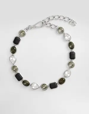Dolce & Gabbana Rhinestone Necklace - Silver