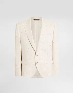 Dolce & Gabbana Single-breasted Pinstripe Finish Jacket - Multicolor