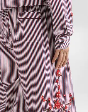 Dolce & Gabbana Cotton Vanity Trousers With Embroidery And Piping