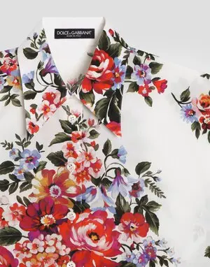Dolce & Gabbana Flower Bouquet-print Cotton Shirt - Multicolor
