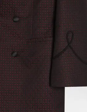 Dolce & Gabbana Double-breasted Micro-pattern Jacquard Jacket - Multicolor