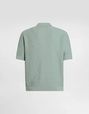 Dolce & Gabbana Micro-dot Stitch Polo Shirt - Multicolor