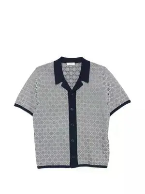 Sandro Square Cross Jacquard Shirt - Grey
