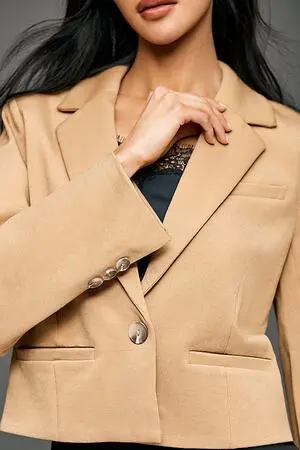 Maeve Crop Knit Blazer Jacket