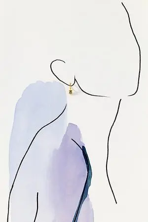 Chan Luu Tab Gemstone Drop Hoop Earrings