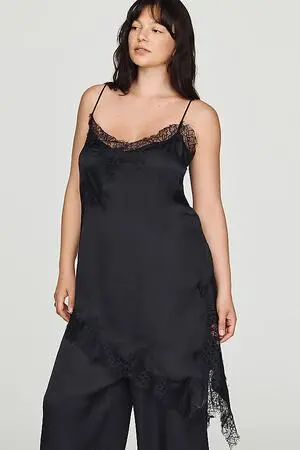LYREBIRD Heirloom Lace Wide-leg Pants - Black Onyx