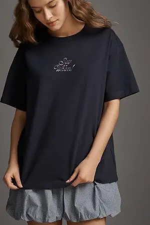Anthropologie Cotton Graphic T-shirt