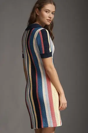 Maeve Collared Knit Mini Dress