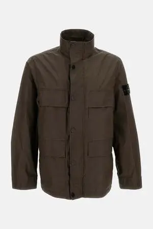 Stone Island Waxed Field Jacket - Brown