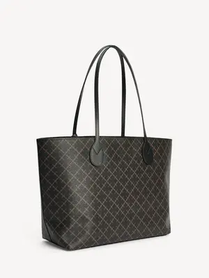 BY MALENE BIRGER Abigail Printed Tote Bag - Dark Chokolate