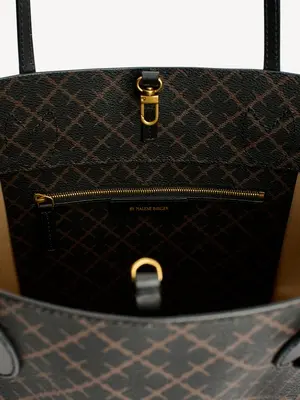 BY MALENE BIRGER Abigail Printed Tote Bag - Dark Chokolate