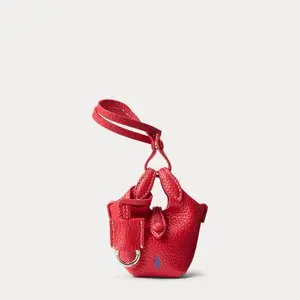 Ralph Lauren Polo Play Leather Bag Charm - Cherry