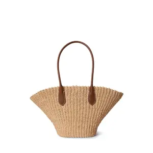 Ralph Lauren Bellport Raffia Basket Tote