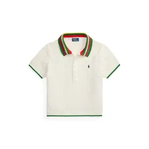 Ralph Lauren Striped-collar Pointelle Polo Shirt