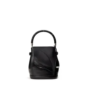 Ralph Lauren Small Floral Bucket Bag - Black