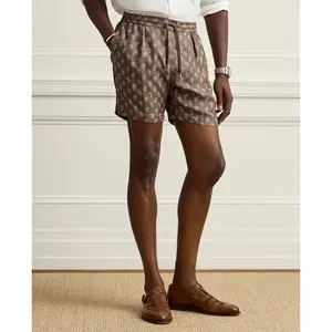Ralph Lauren Pine-print Silk Twill Shorts