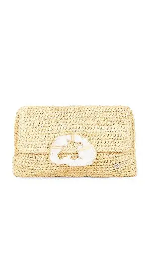 FLORABELLA Esplendor Crochet Raffia Clutch