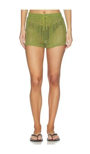 ALL THE WAYS Rosie Open Knit Short - Olive