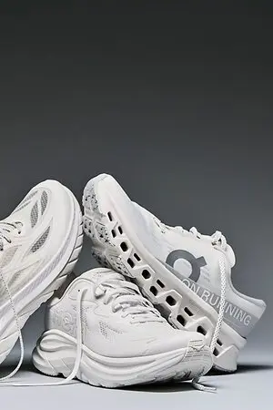 On Cloudmonster 3 Running Sneakers - White/wolf