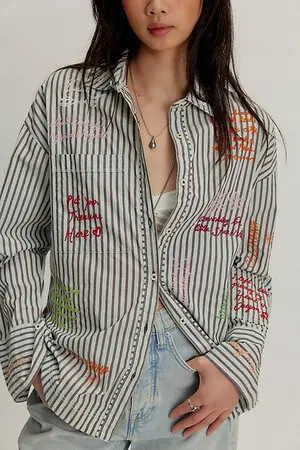 Free People Summer Road Trip Button Down