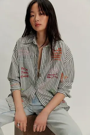 Free People Summer Road Trip Button Down