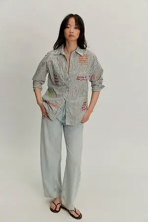 Free People Summer Road Trip Button Down